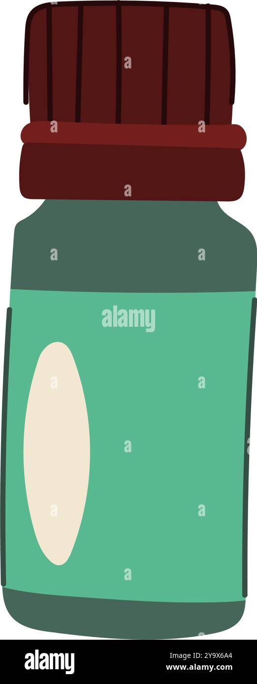 aromatherapy essential oil bottle cartoon vector illustration Stock ...