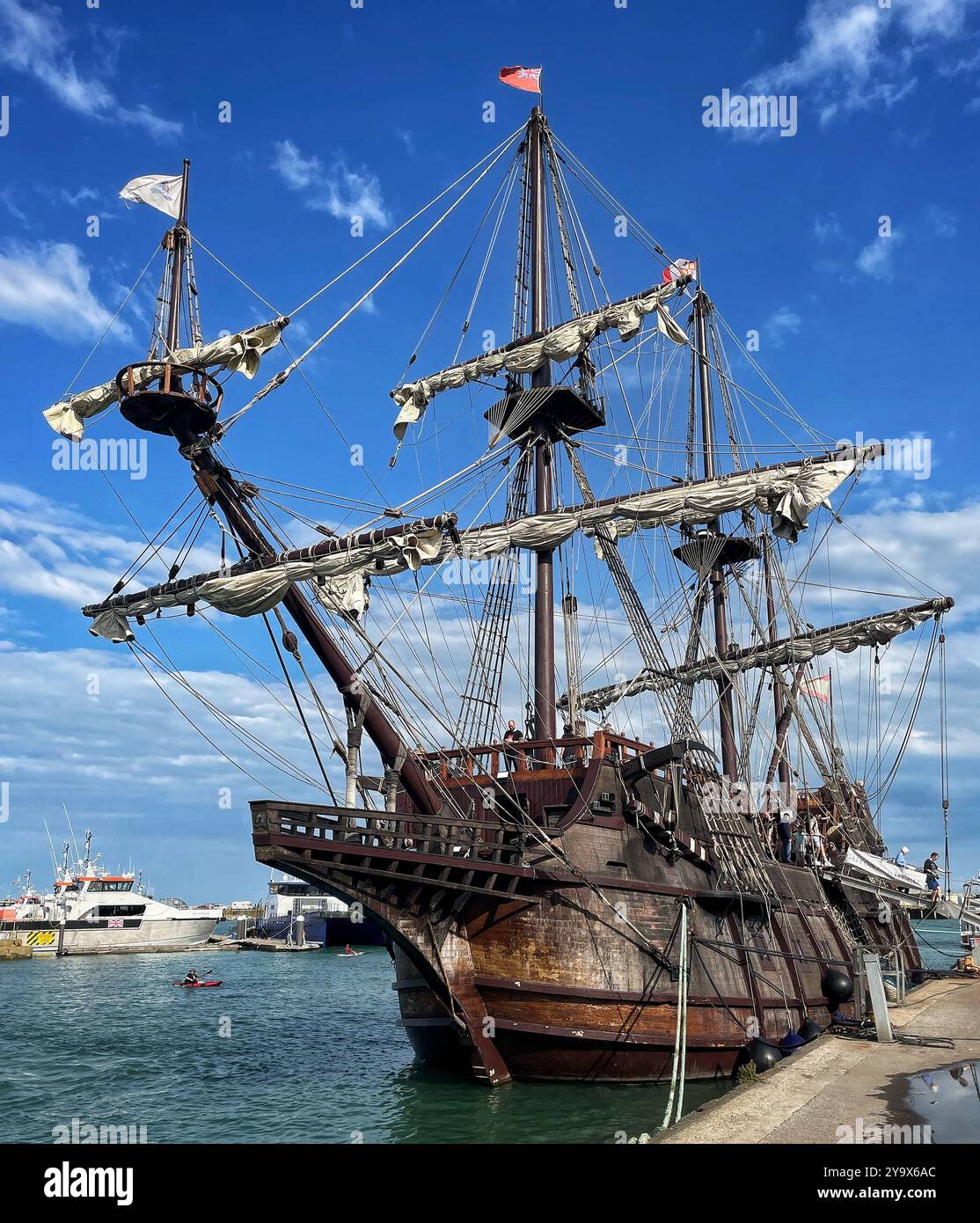 Spanish Galleon 'Galeon Andalucia' visits Ramsgate Royal Harbour Stock ...