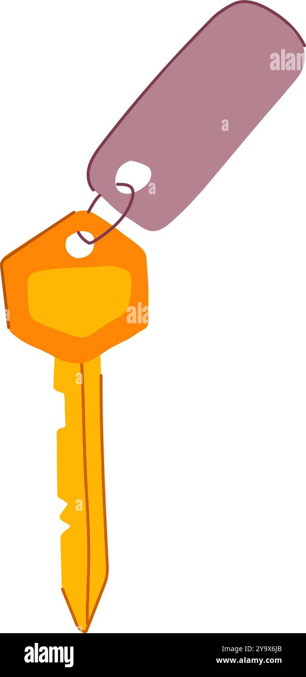 reception door key hotel cartoon vector illustration Stock Vector Image ...