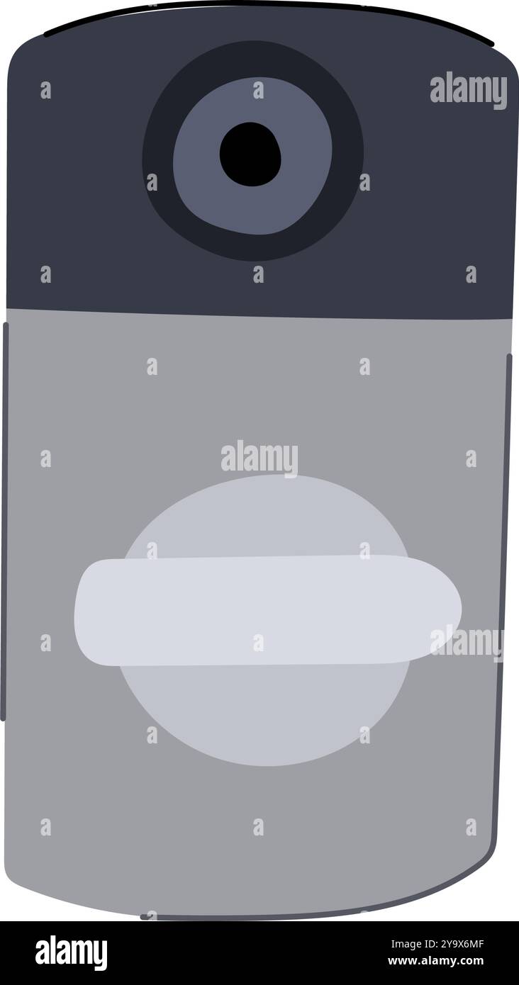 privacy facial recognition lock cartoon vector illustration Stock ...