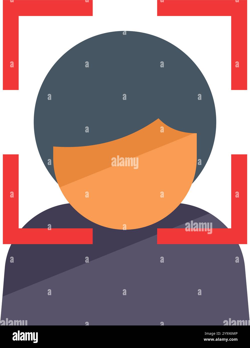 Artificial intelligence is scanning a man's face using facial ...