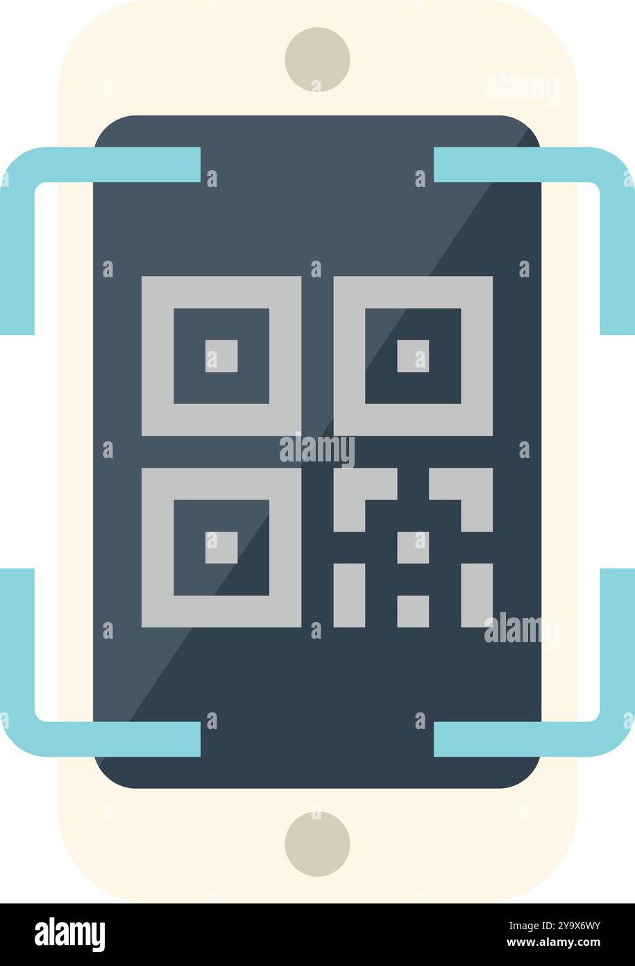 Smartphone scanning qr code on screen for online payment ...