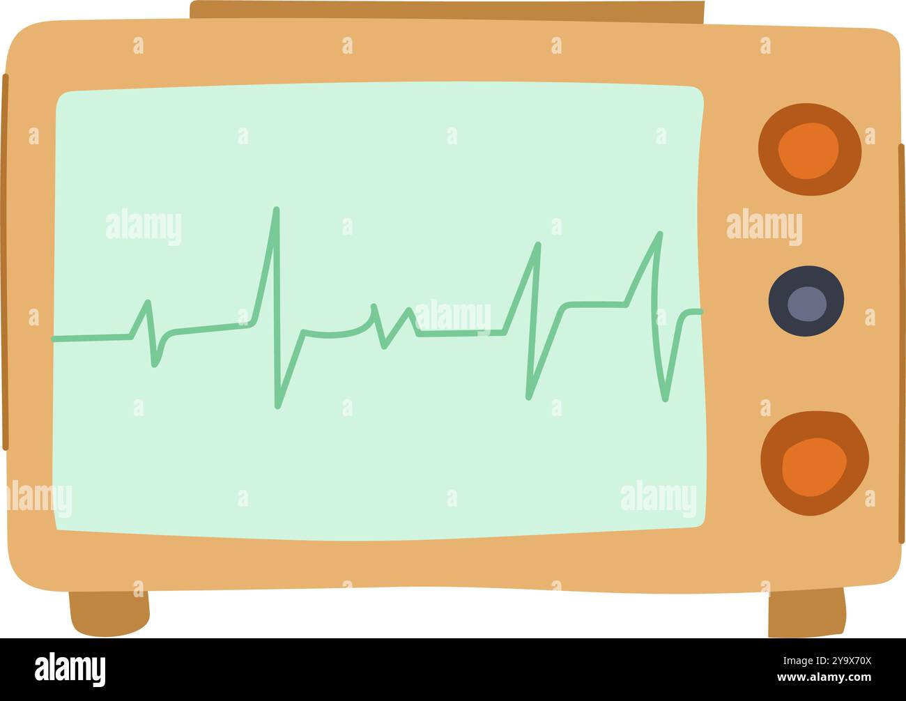 ecg ekg monitor cartoon vector illustration Stock Vector Image & Art ...