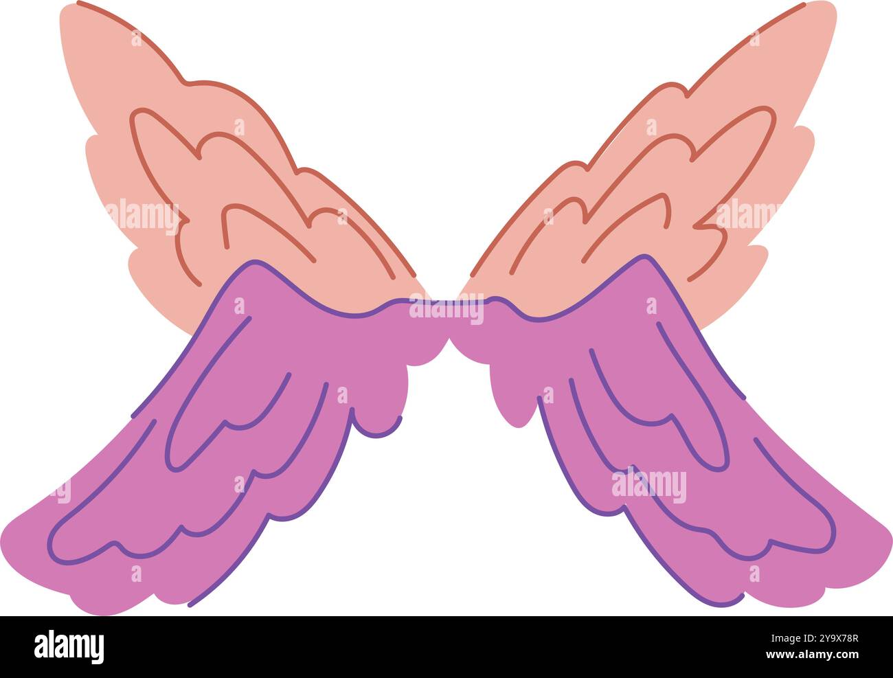 translucent fairy wings cartoon vector illustration Stock Vector Image ...