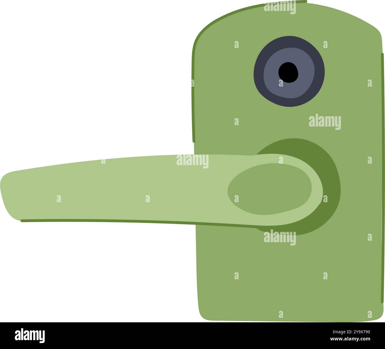 software facial recognition lock cartoon vector illustration Stock ...