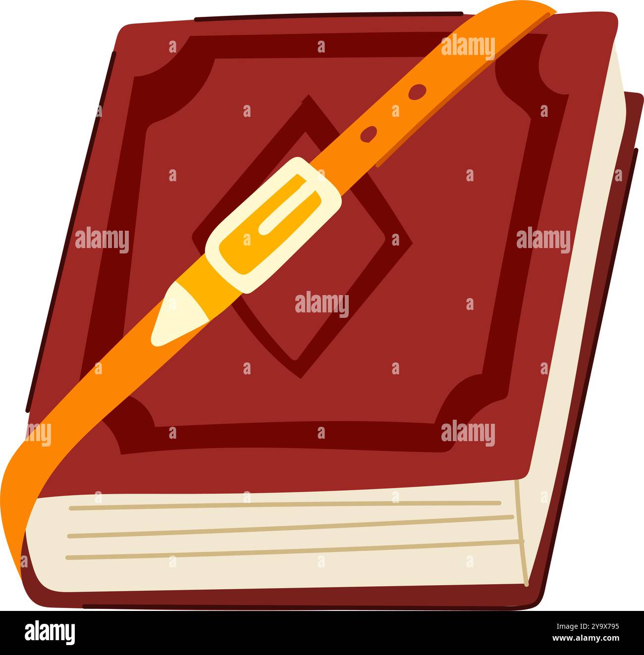 enchantment fantasy book cartoon vector illustration Stock Vector Image ...