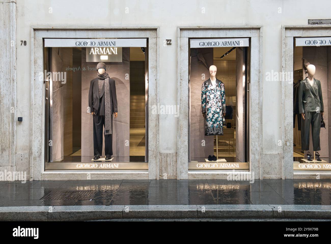 Giorgio Armani flagship store in Rome Via dei Condotti, Italy Stock ...