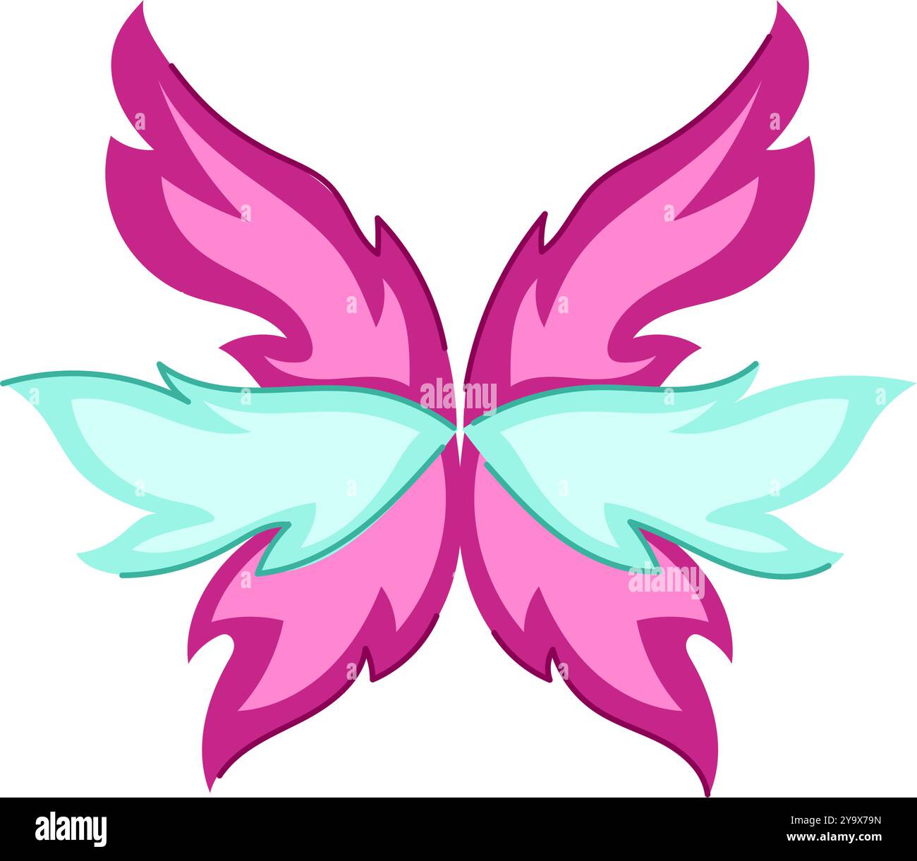 gossamer fairy wings cartoon vector illustration Stock Vector Image ...