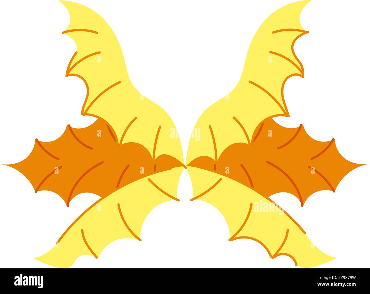 enchanted fairy wings cartoon vector illustration Stock Vector Image ...