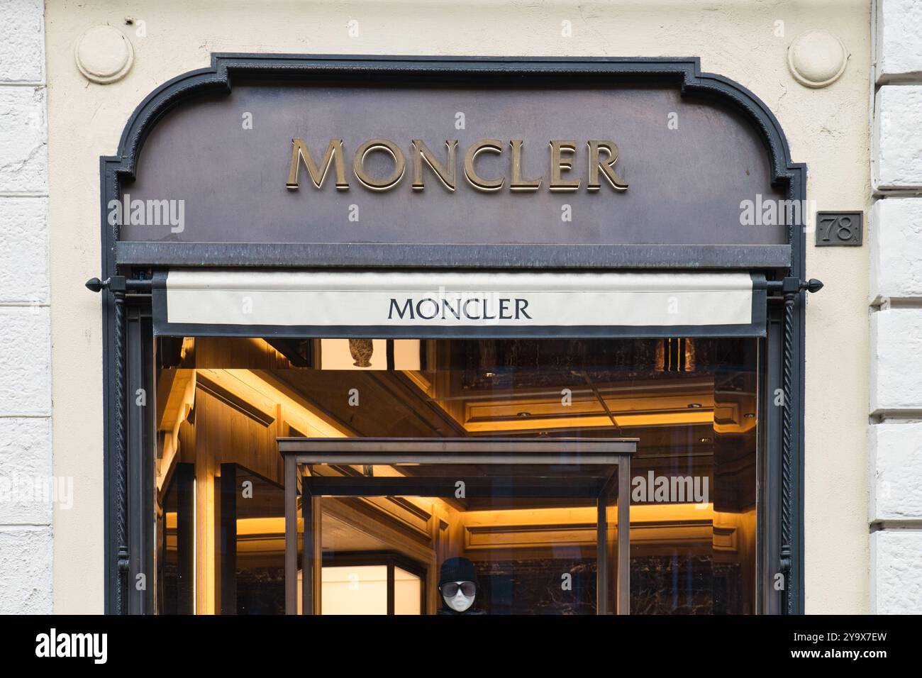 Moncler flagship store in piazza di Spagna, Rome Italy Stock Photo - Alamy