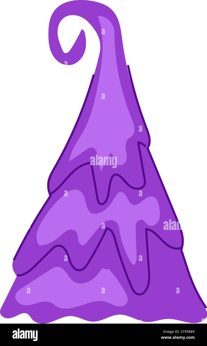 bewitched fantasy magic tree cartoon vector illustration Stock Vector ...