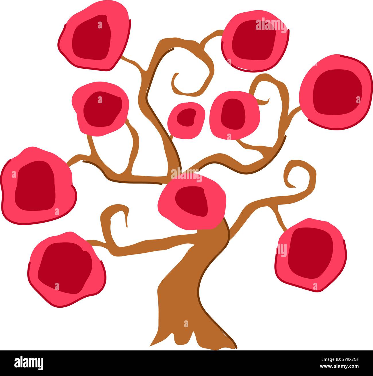 whispering fantasy magic tree cartoon vector illustration Stock Vector ...