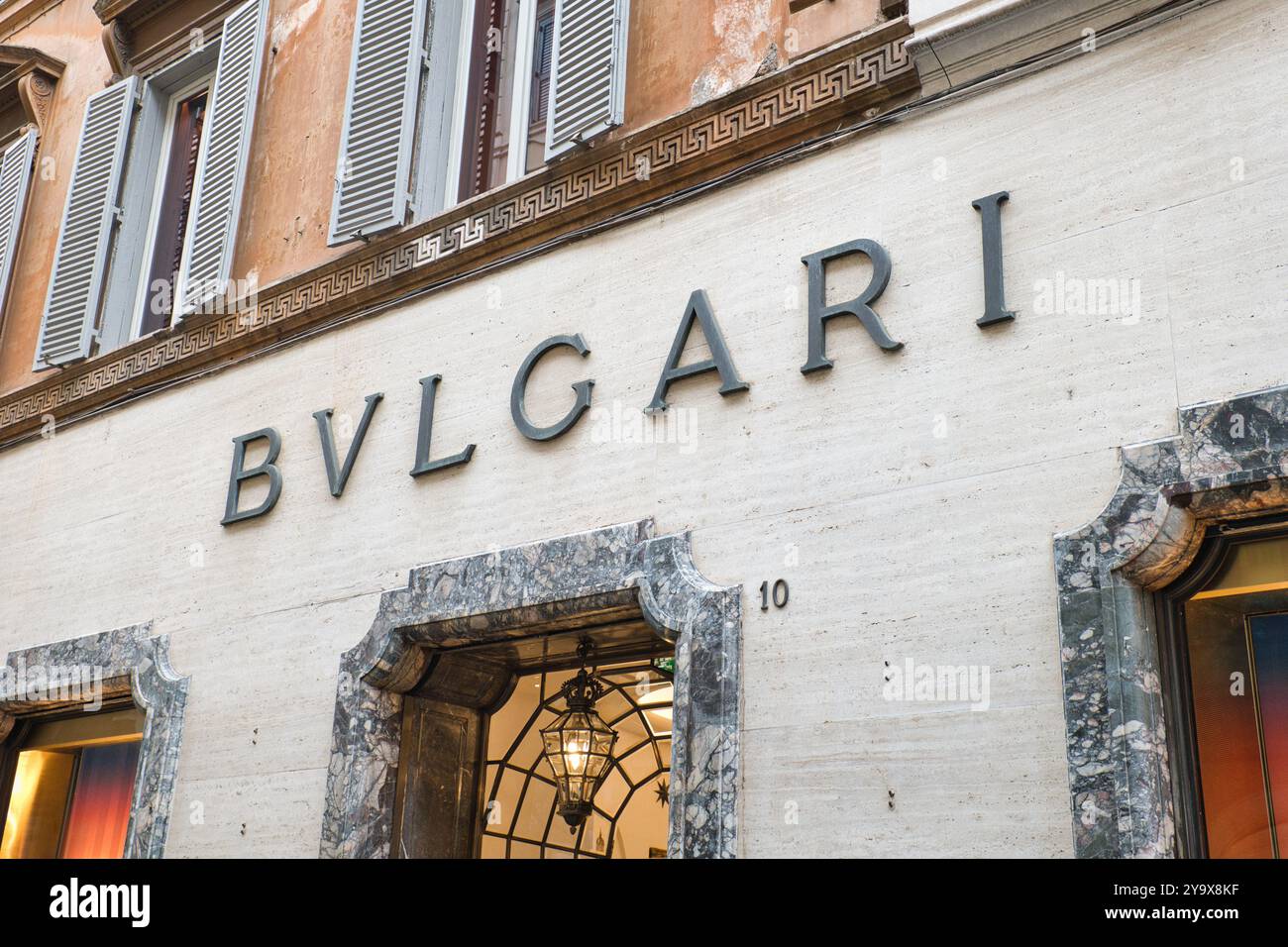 Bulgari flagship store in Roma via de Condotti, Italy Stock Photo - Alamy