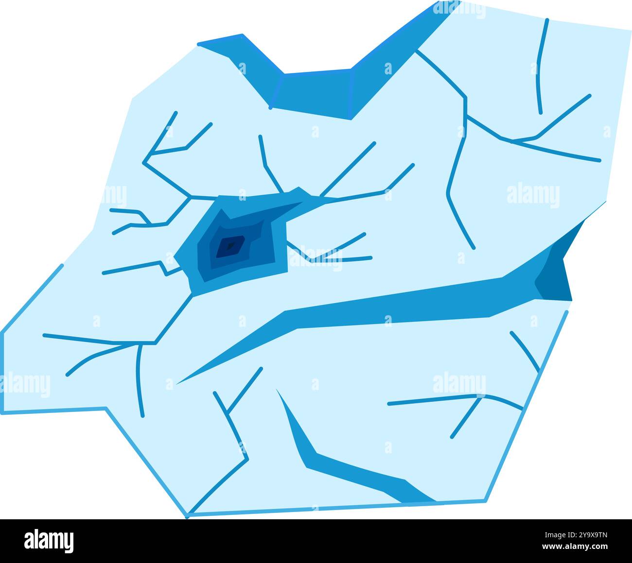 fracture ice crack cartoon vector illustration Stock Vector Image & Art ...
