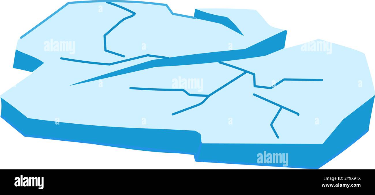 glacier ice crack cartoon vector illustration Stock Vector Image & Art ...