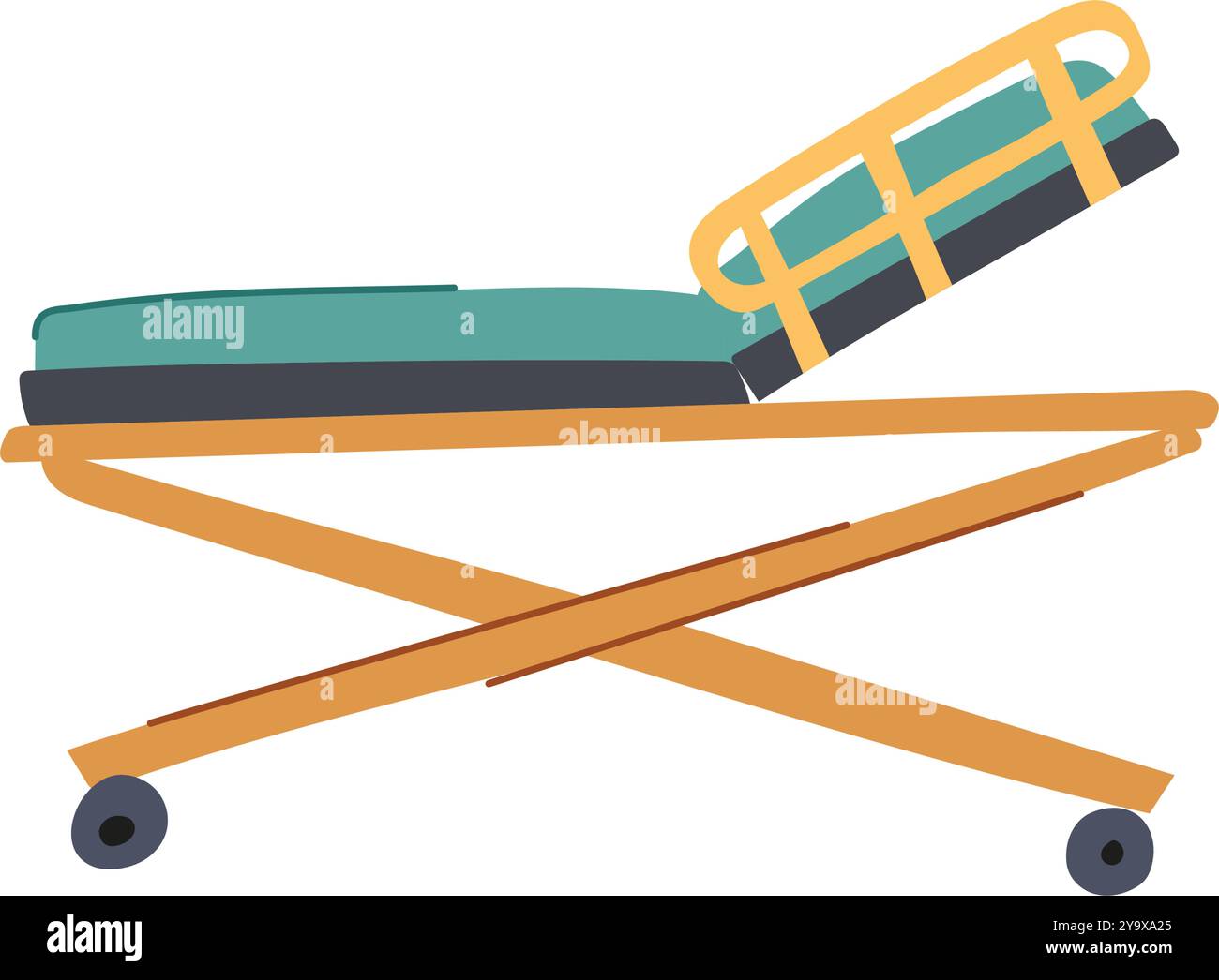 rails hospital bed cartoon vector illustration Stock Vector Image & Art ...