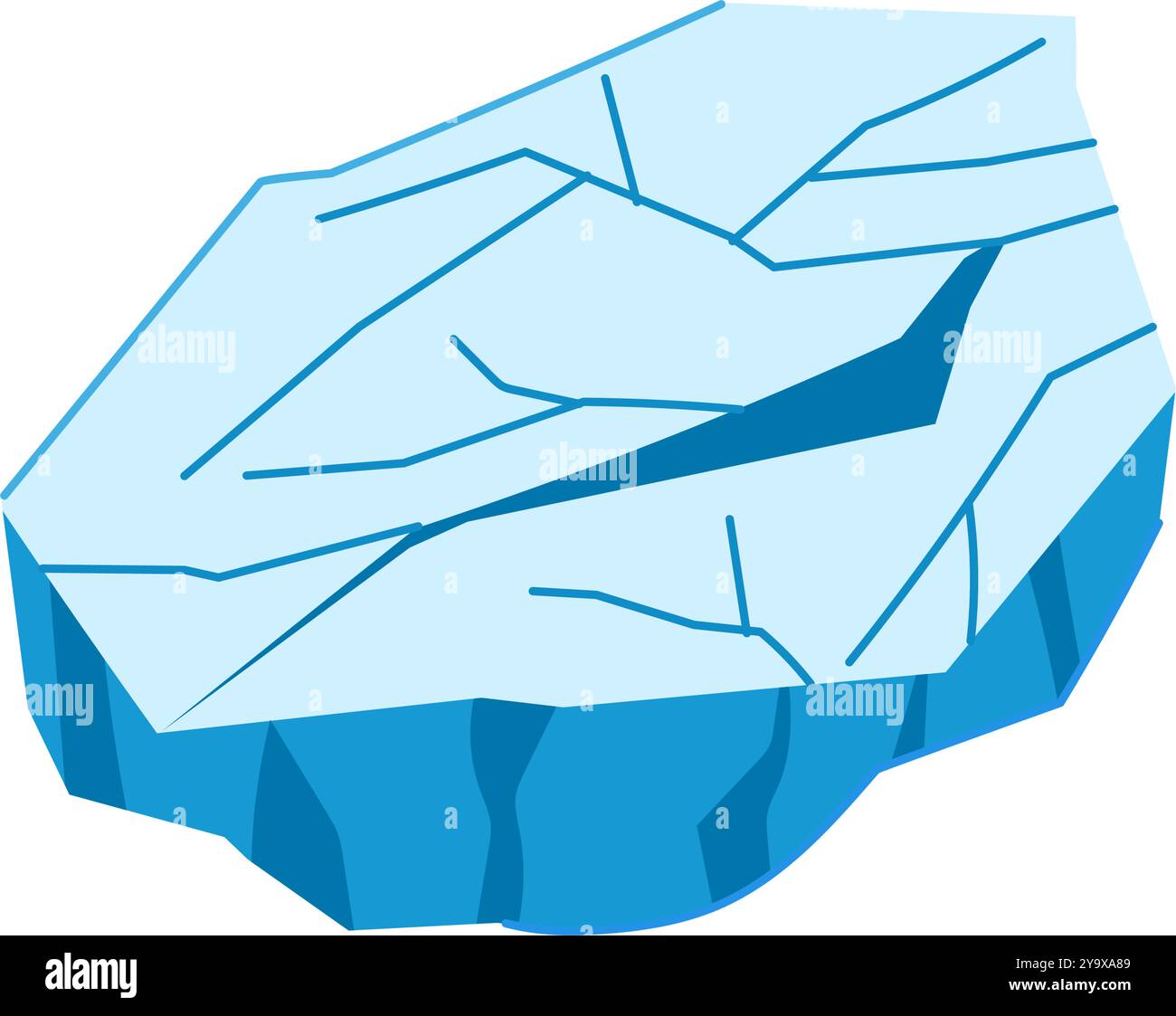 crevasse ice crack cartoon vector illustration Stock Vector Image & Art ...