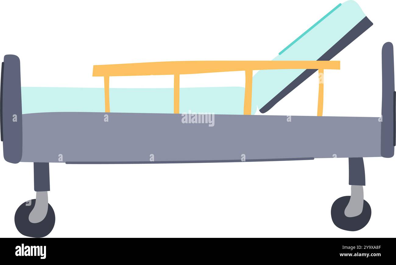 headboard hospital bed cartoon vector illustration Stock Vector Image ...