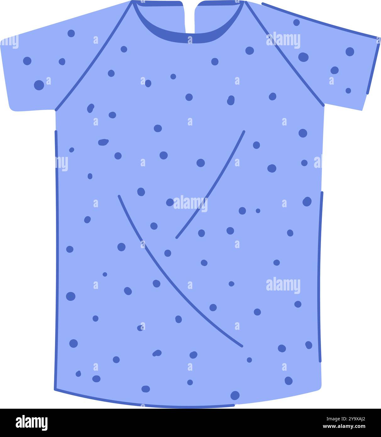 reusable hospital gown patient cartoon vector illustration Stock Vector ...
