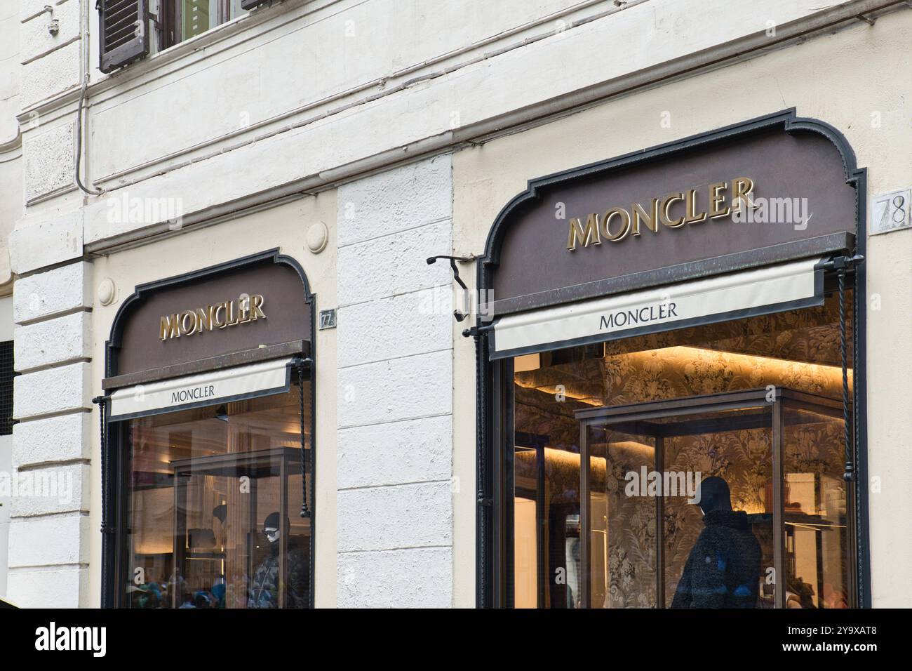 Moncler flagship store in piazza di Spagna, Rome Italy Stock Photo - Alamy