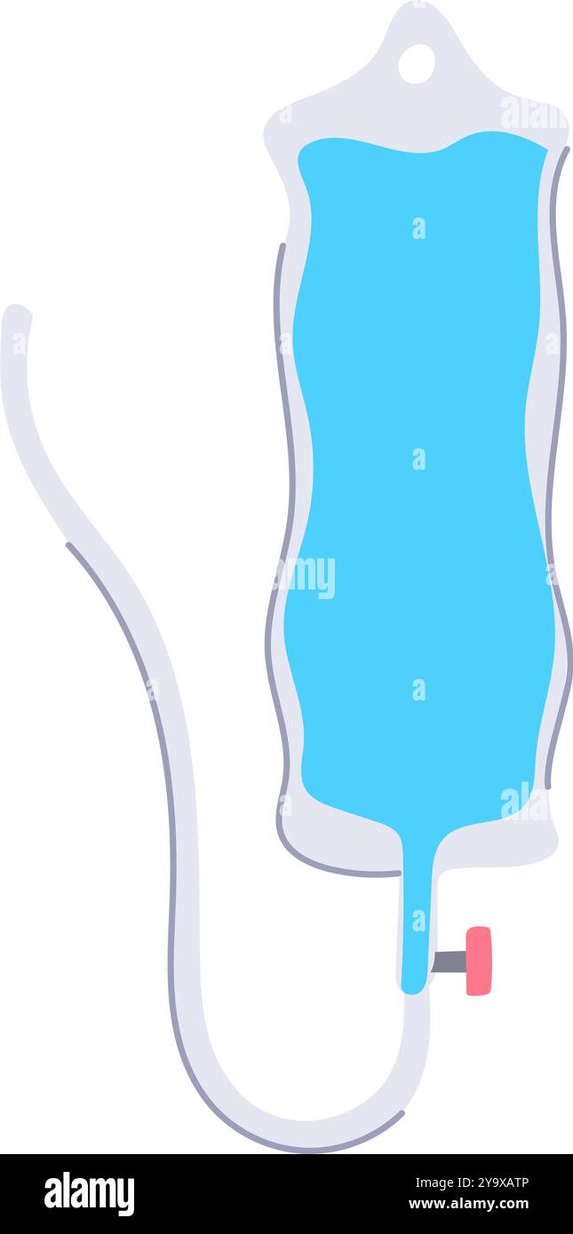 infusion iv drip bag cartoon vector illustration Stock Vector Image ...