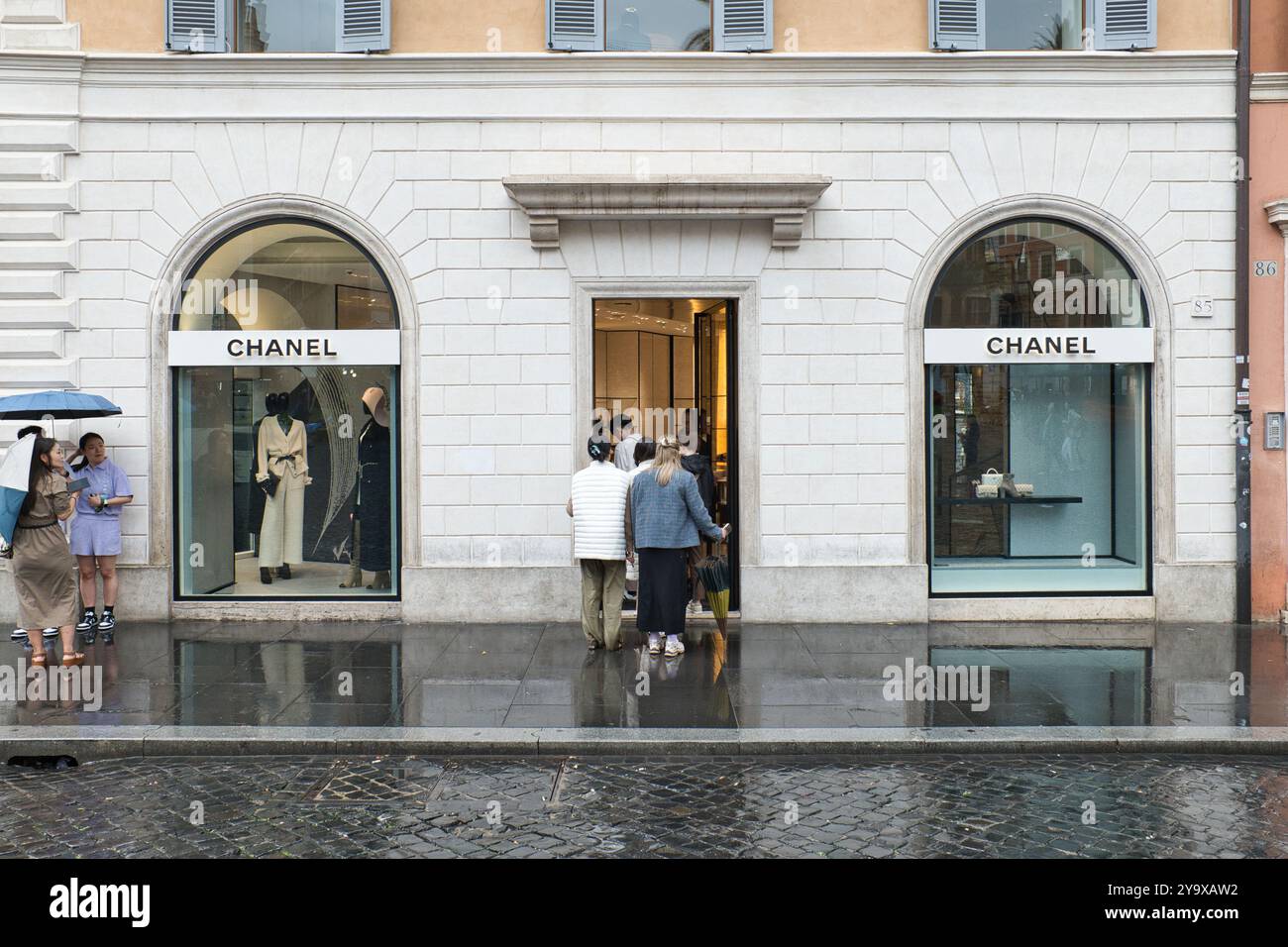 Chanel flagship store in piazza di Spagna, Rome, Italy. Asiatic ...