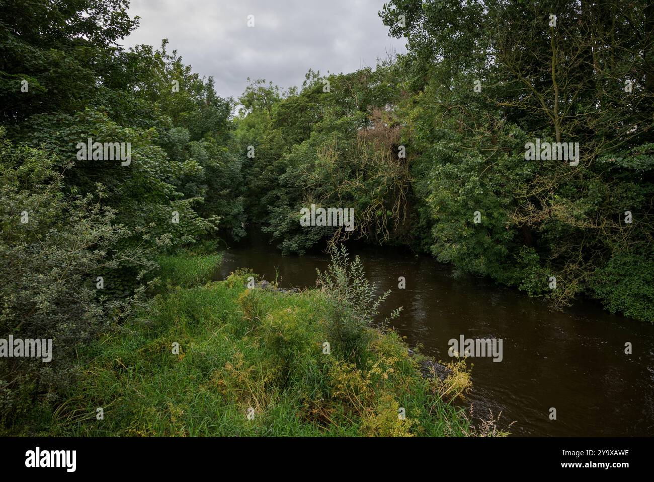 A tranquil scene of the River Fane in County Monaghan, Ireland ...