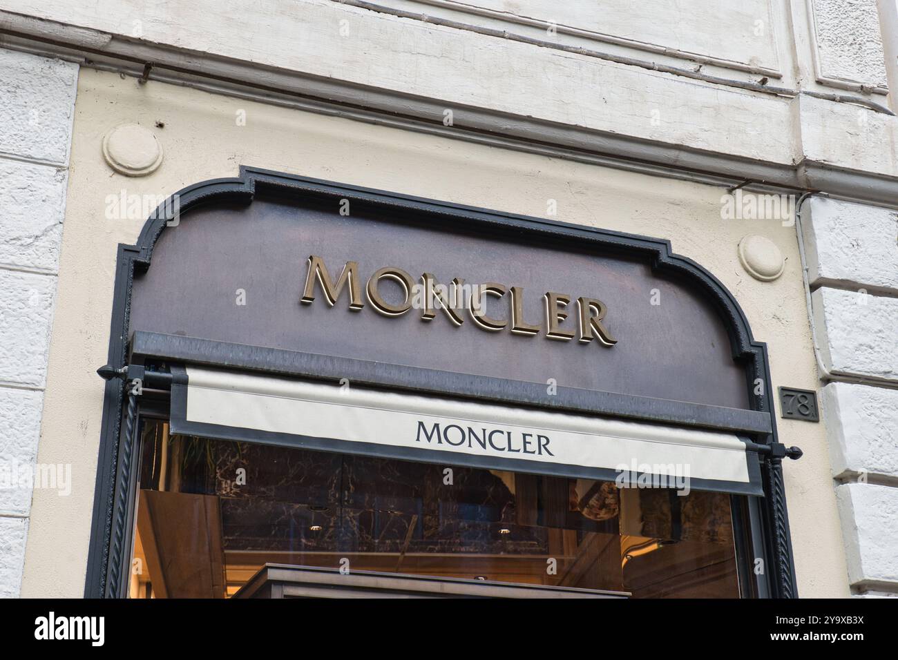 Moncler flagship store in piazza di Spagna, Rome Italy Stock Photo - Alamy