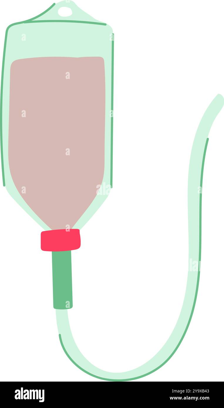 intravenous iv drip bag cartoon vector illustration Stock Vector Image ...