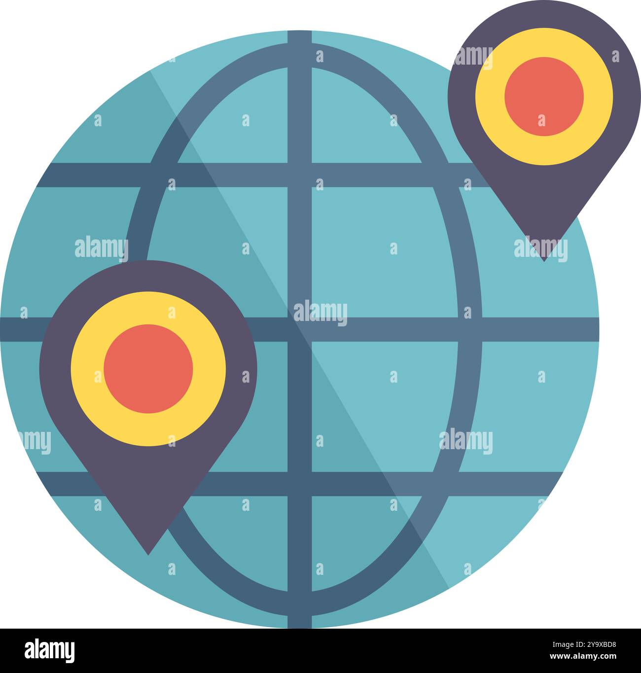 Global network is connecting locations using location pins showing ...