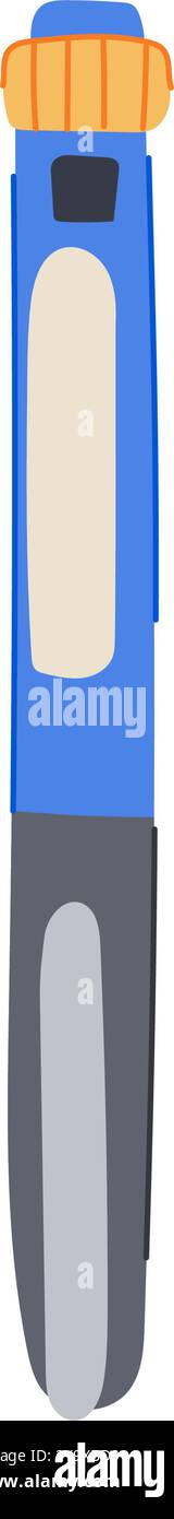 injection insulin pen cartoon vector illustration Stock Vector Image ...