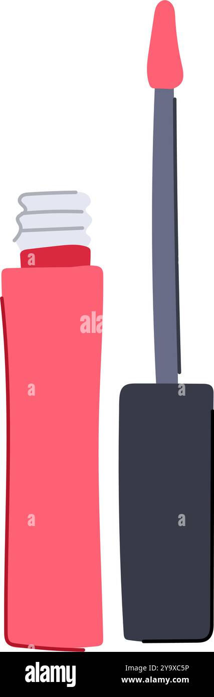 hydrating lip gloss cartoon vector illustration Stock Vector Image ...