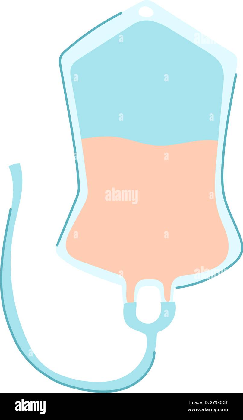 patient iv drip bag cartoon vector illustration Stock Vector Image ...