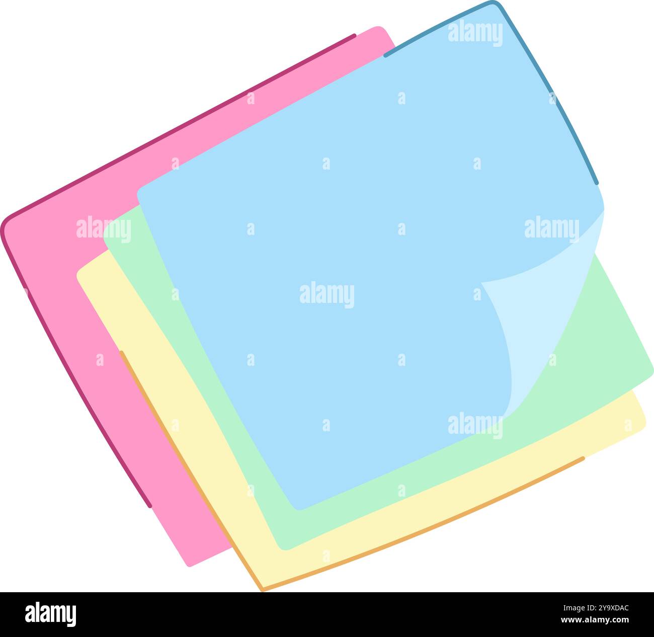 message memo paper cartoon vector illustration Stock Vector Image & Art ...