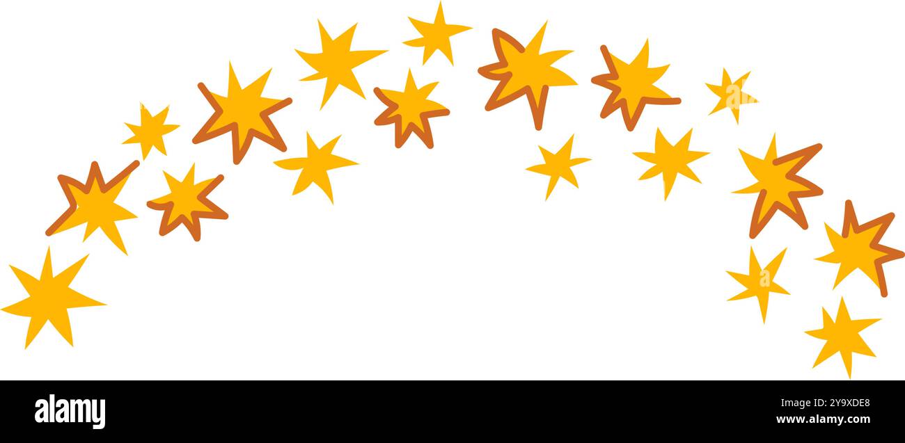 fantasy magic star arch cartoon vector illustration Stock Vector Image ...