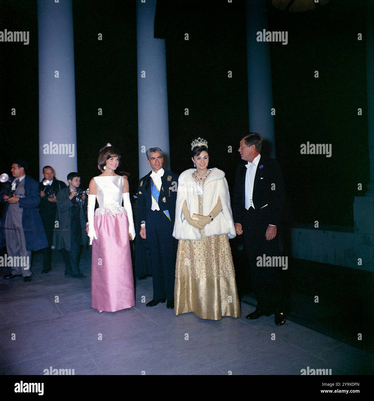U.S. First Lady Jacqueline Kennedy, Mohammad Reza Pahlavi, Shah of Iran ...
