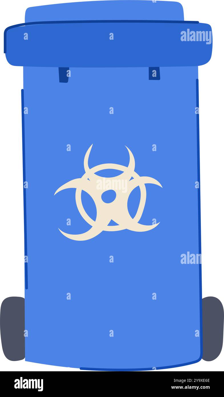 segregation medical waste bin cartoon vector illustration Stock Vector ...