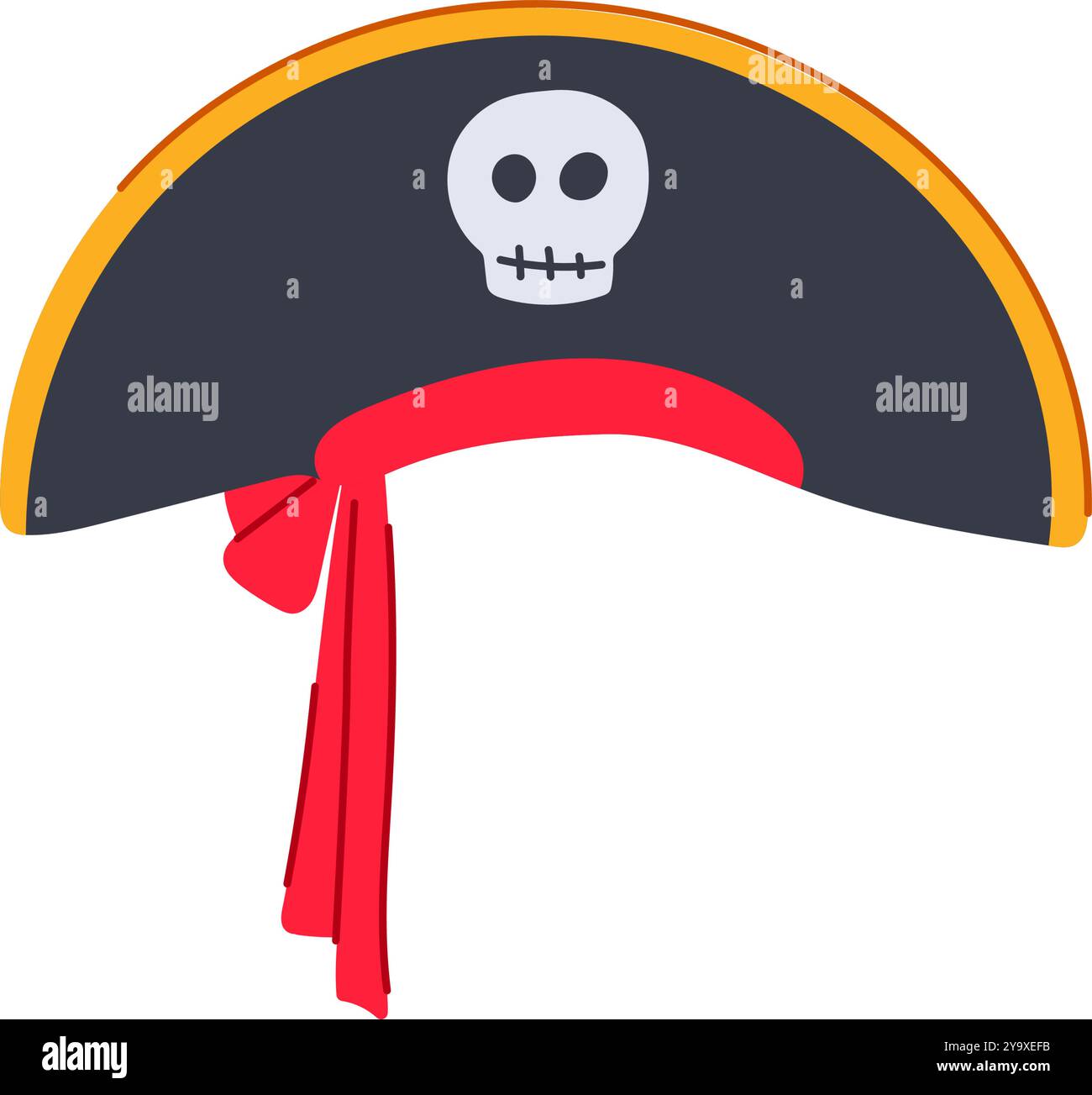 tricorn pirate hat cartoon vector illustration Stock Vector Image & Art - Alamy