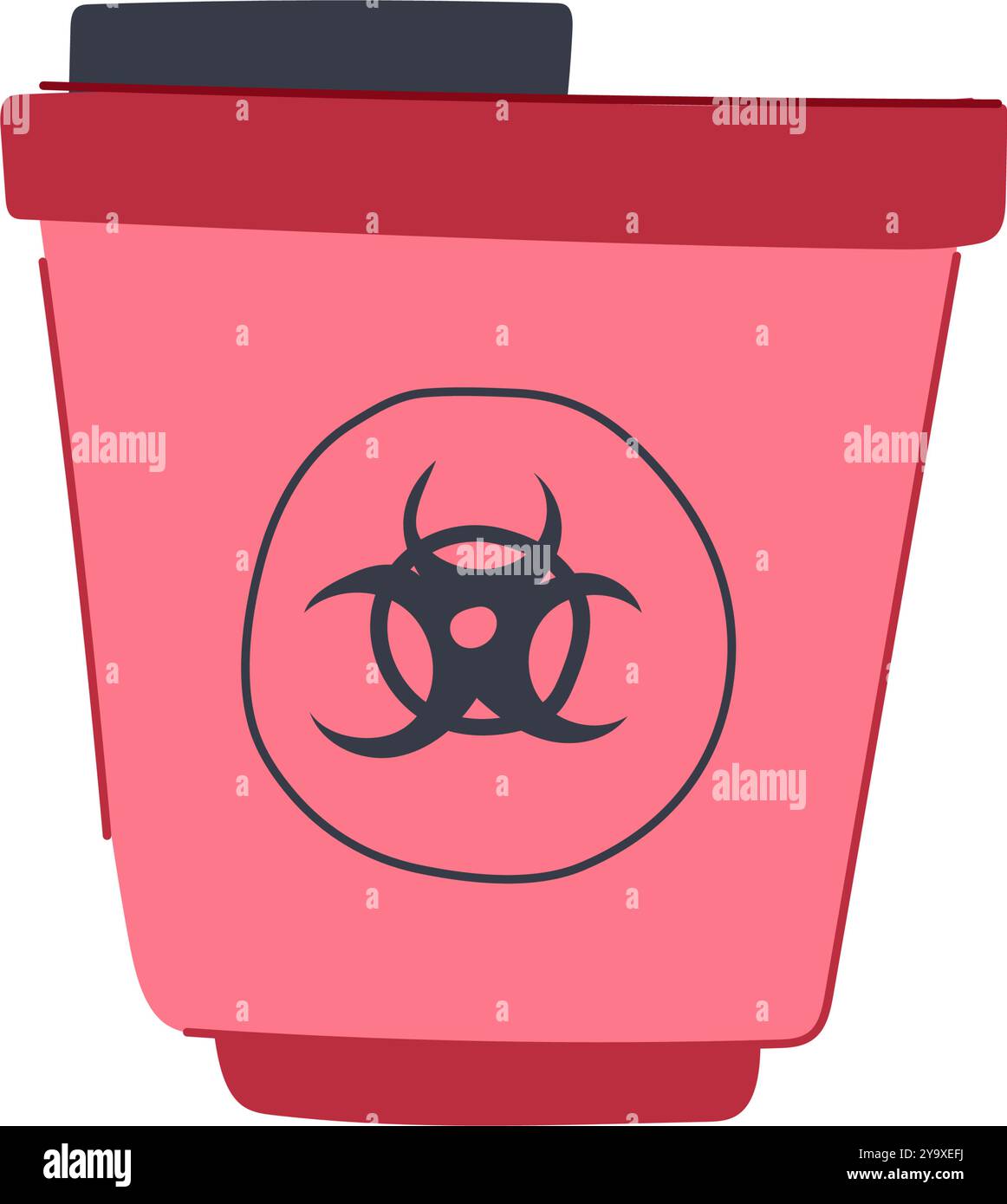 environment medical waste bin cartoon vector illustration Stock Vector ...