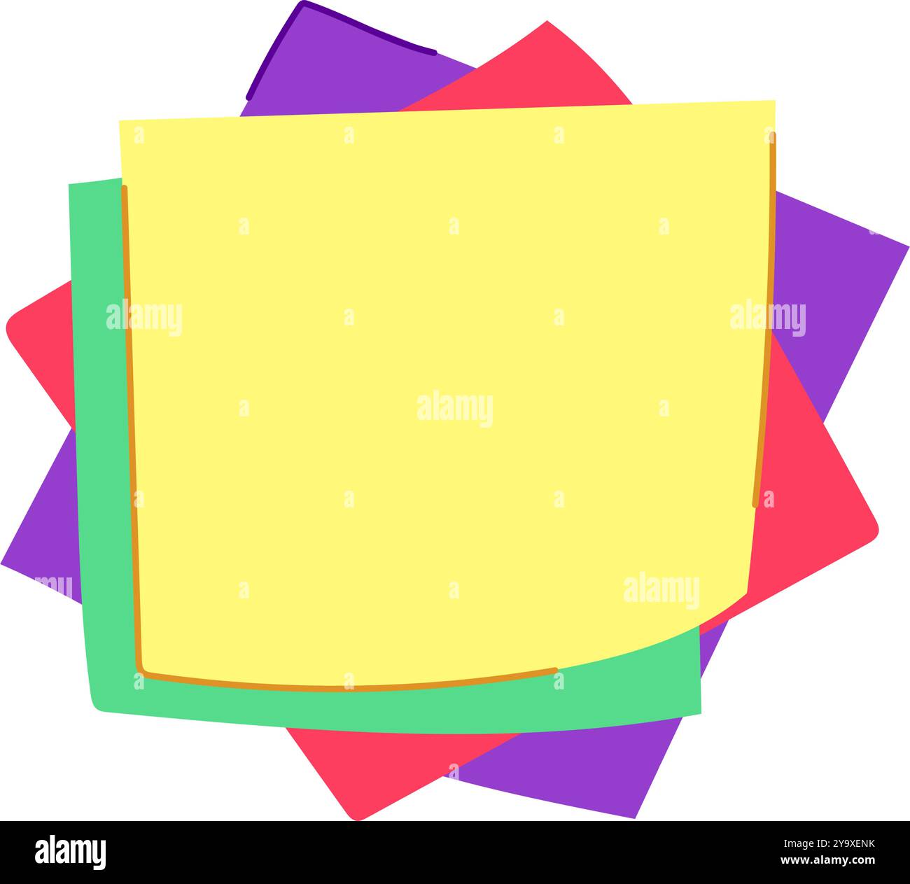 stationery memo paper cartoon vector illustration Stock Vector Image ...