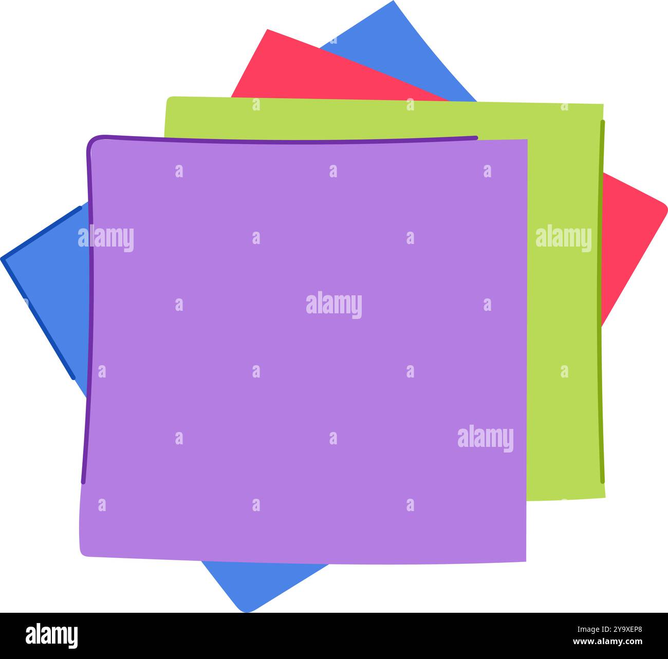 notes memo paper cartoon vector illustration Stock Vector Image & Art ...