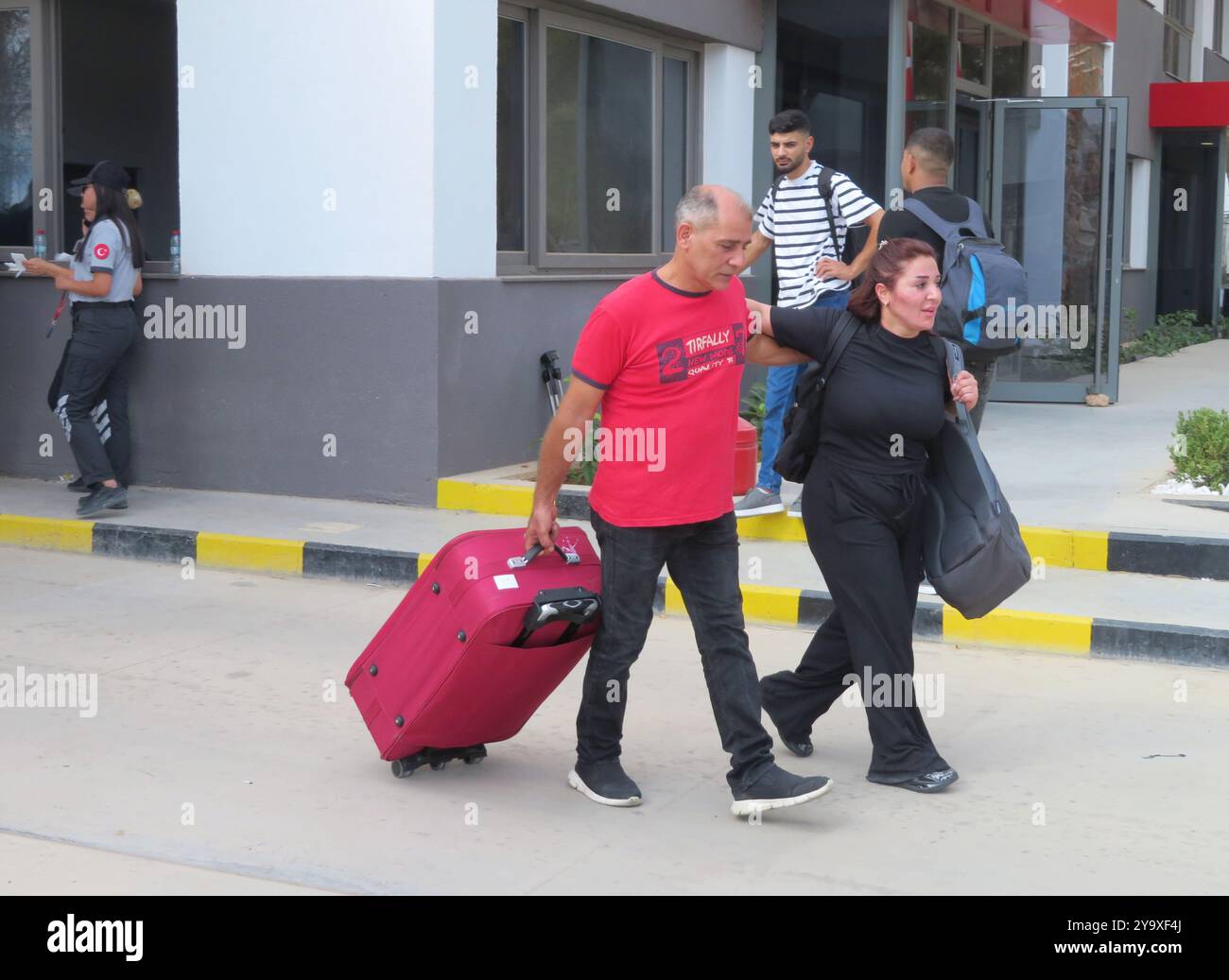 Lebanese displaced families arrive at the port of Ta?ucu, Turkey ...