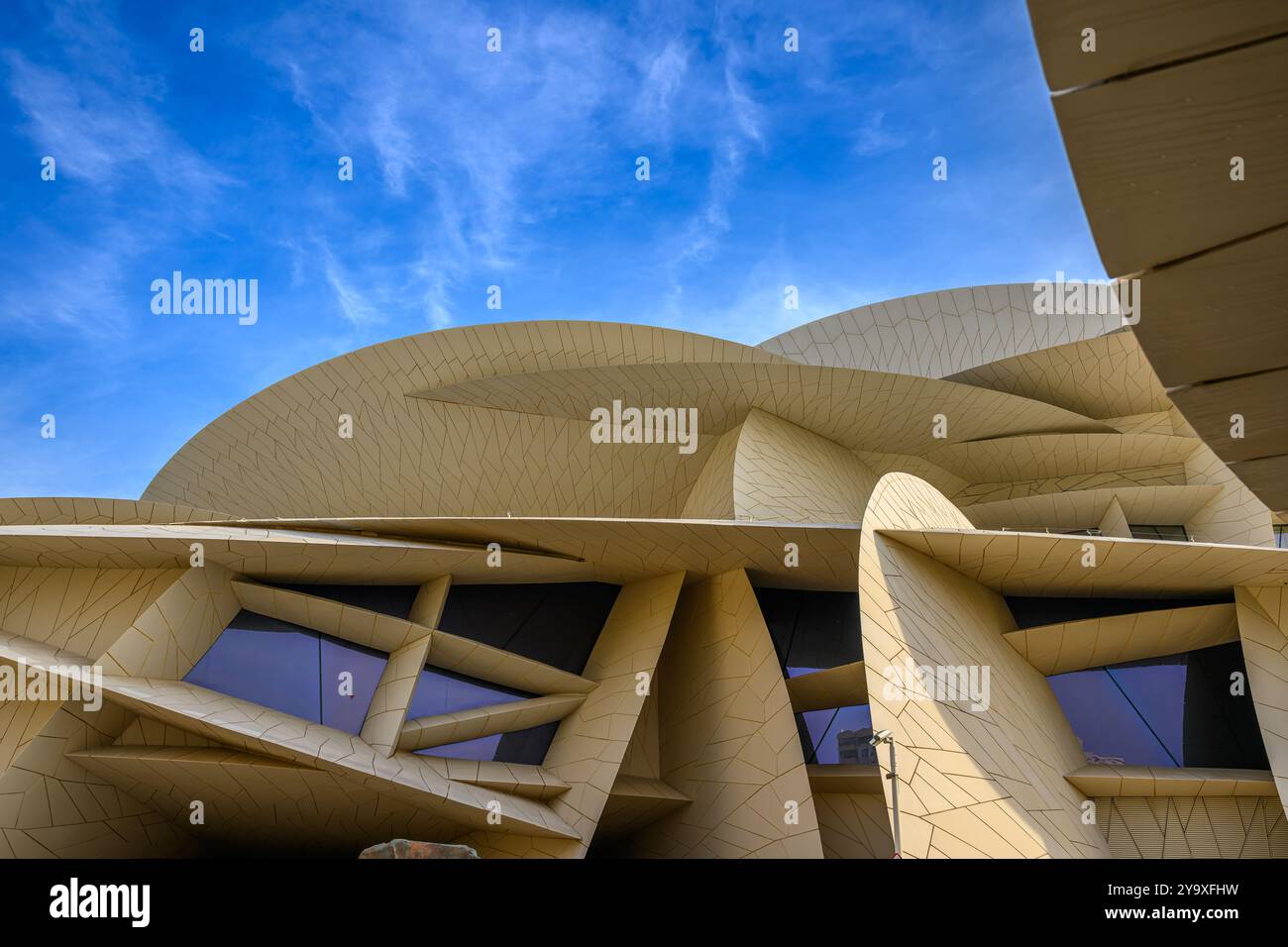 Doha, Qatar - Dec. 17.2023: View of the new National Museum of Qatar ...