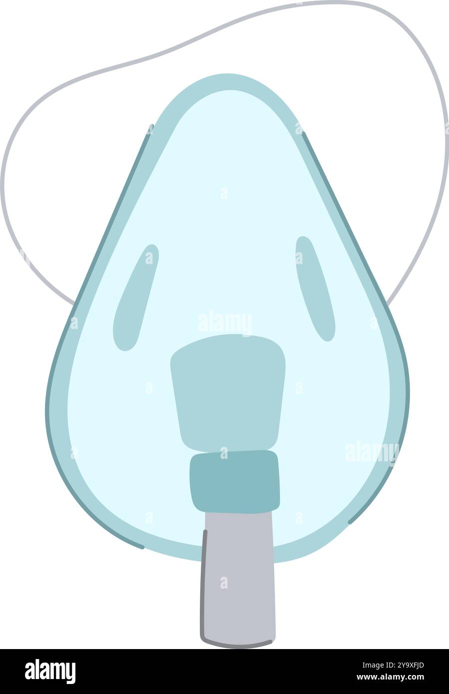 emergency oxygen mask cartoon vector illustration Stock Vector Image ...