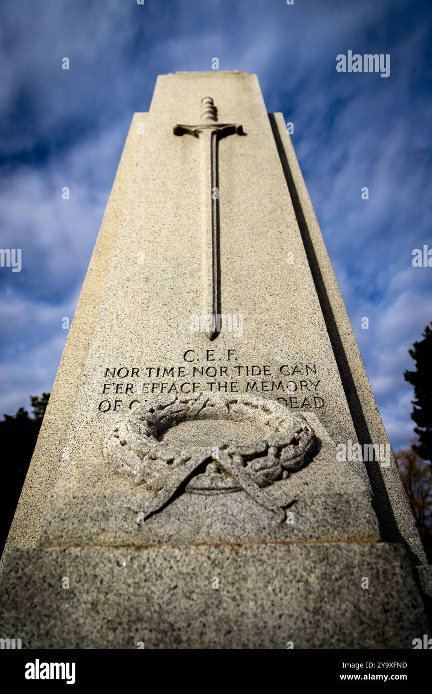 The Lloydminster Cenotaph stands as a solemn tribute to fallen soldiers ...