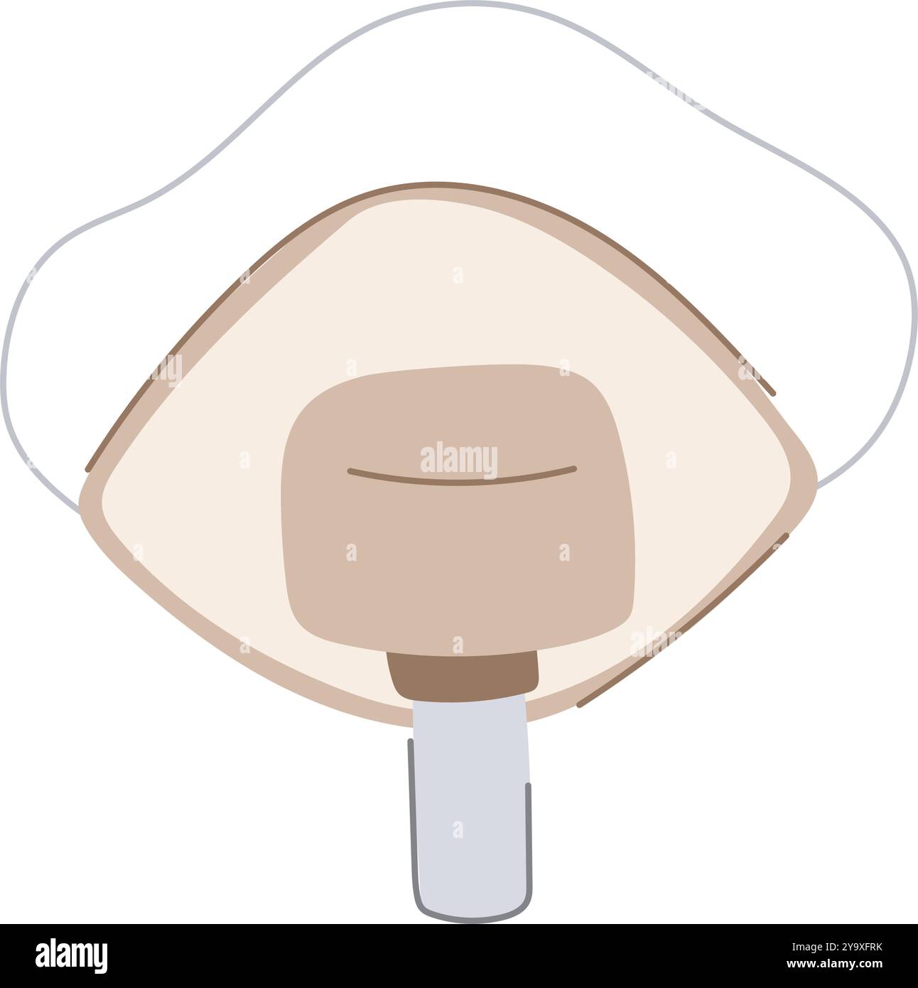 aviation oxygen mask cartoon vector illustration Stock Vector Image ...