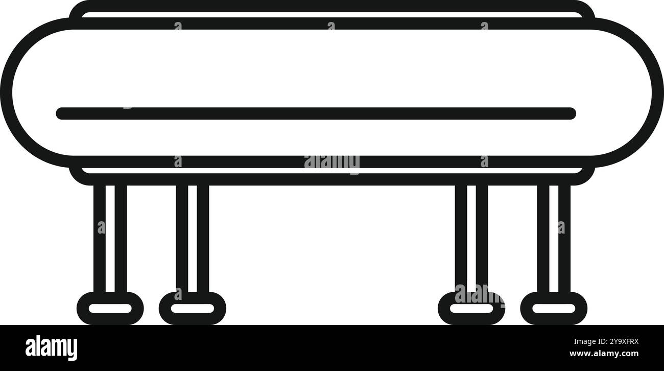 Simple icon of a big industrial tank for storing oil or gas at a ...