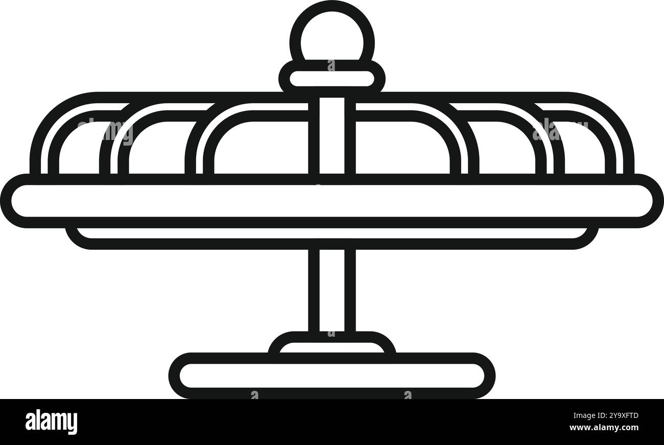 Playground seesaw balancing equipment icon showing childhood fun and ...