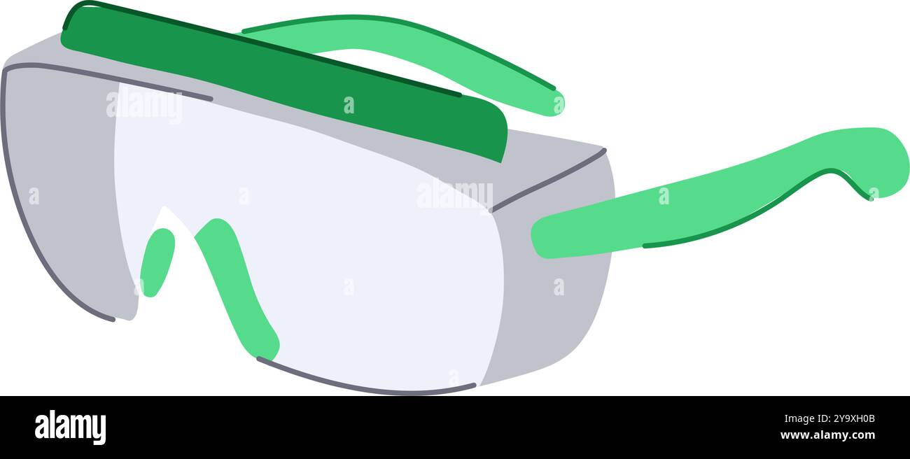 durable safety glasses medical cartoon vector illustration Stock Vector ...