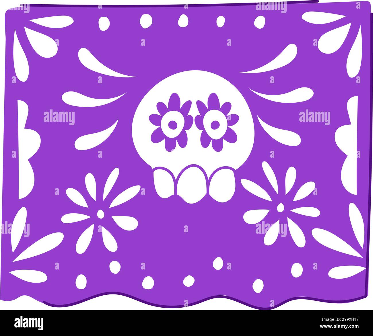 tradition papel picado cartoon vector illustration Stock Vector Image ...